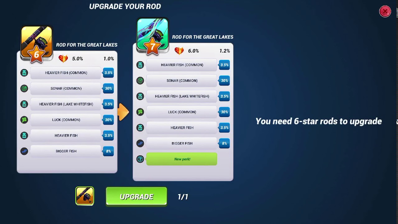 Upgrading to a 7 star rod at the Great Lakes (fishing clash) - YouTube