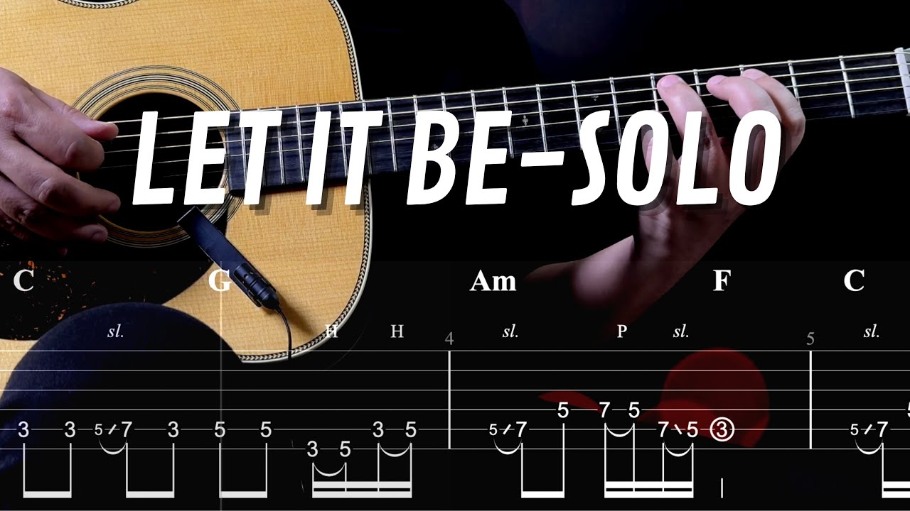The Beatles - Let It Be guitar solos | Guitar Tutorial | Guitar Tab ...