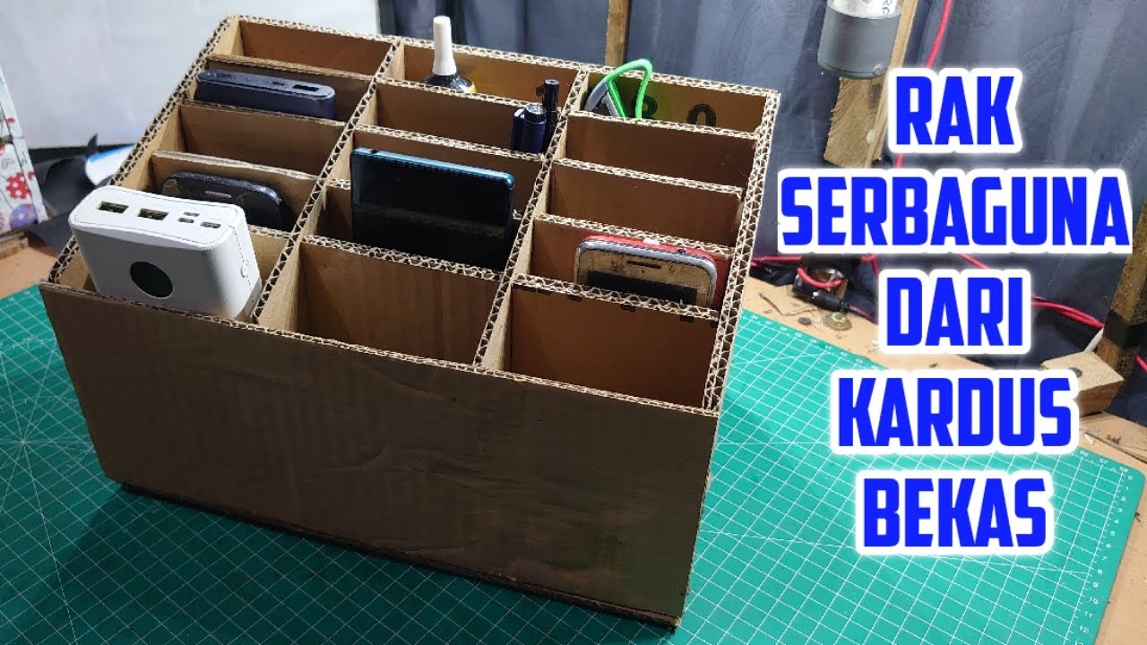 Rak Penyimpanan Serbaguna Dari Kardus Bekas - YouTube