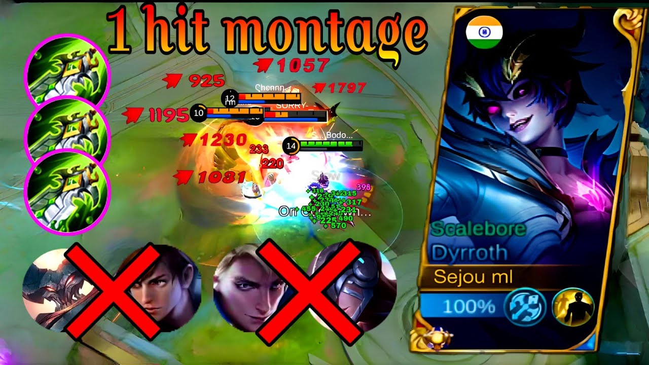 Dyrroth montage solo rank gameplay | mlbb...!!! - YouTube