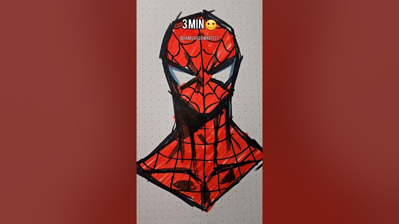 How To Draw Spider-Man 10sec , 3Min , 25Min ️🕷 #shorts #spidermanfanart ...