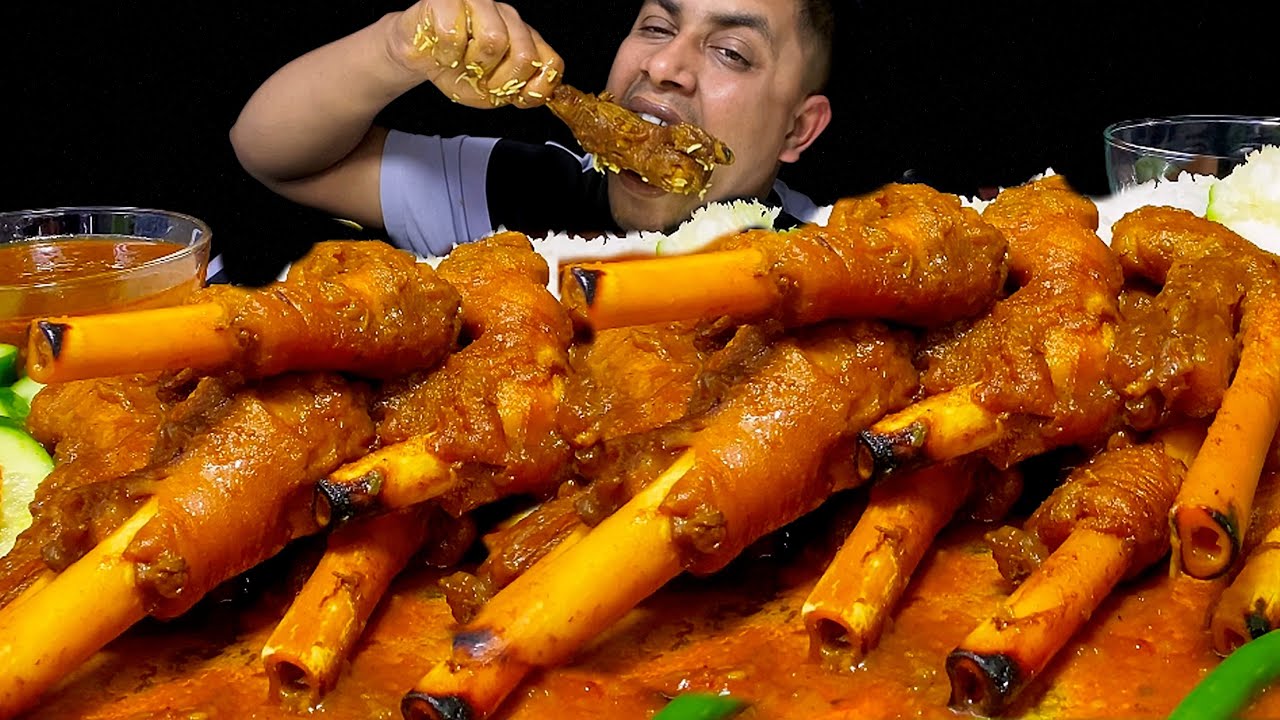 Eating Mukbang Mutton Nali Eating Spicy, Mutton Nali Curry, indian food Asmr challenge HungryBoy ...