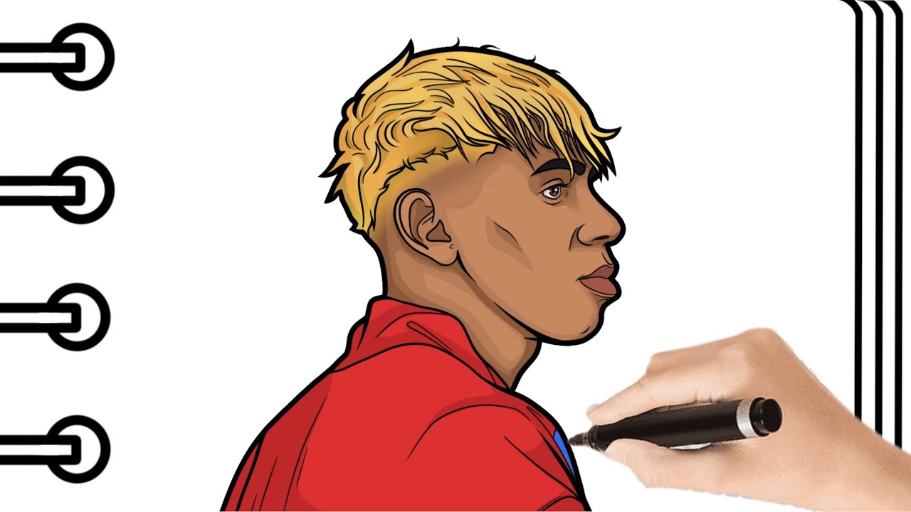 Como Dibujar a LAMINE YAMAL paso a paso | Mapi Art TV. - YouTube