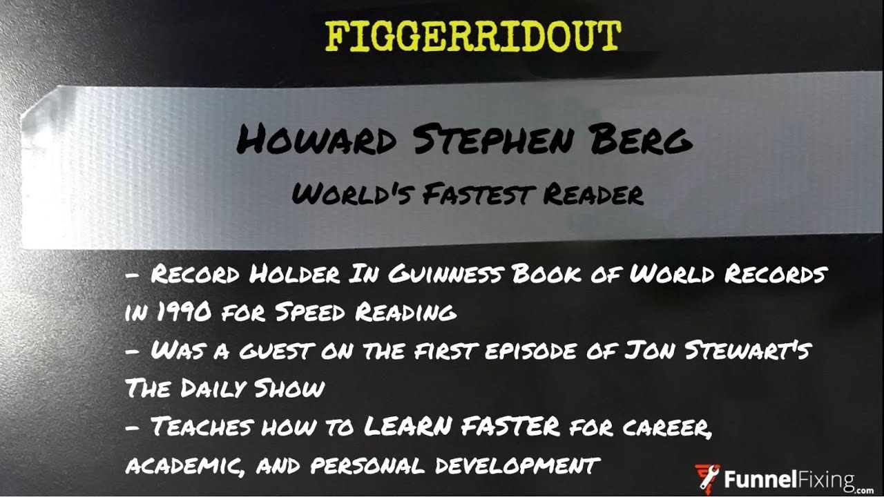 World's Fastest Reader | Howard Berg | Dan Fradenburgh | Dream Job ...