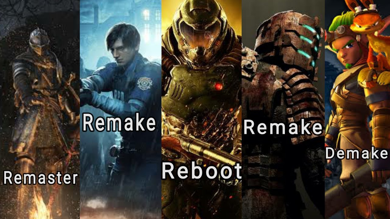 DIFERENCIAS entre REMAKES, Reboots, REMASTERS y Demakes - YouTube