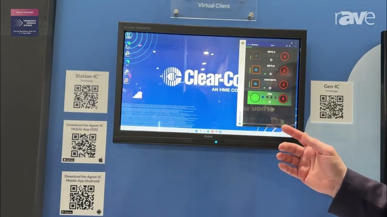 ISE 2025: Clear-Com Features Virtual Intercom Clients Station-IC, Agent-IC and Gen-IC - YouTube