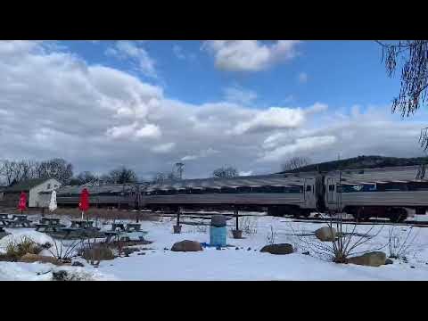 Amtrak 55, Elm St, South Deerfield, MA - 1/10/2024 - YouTube