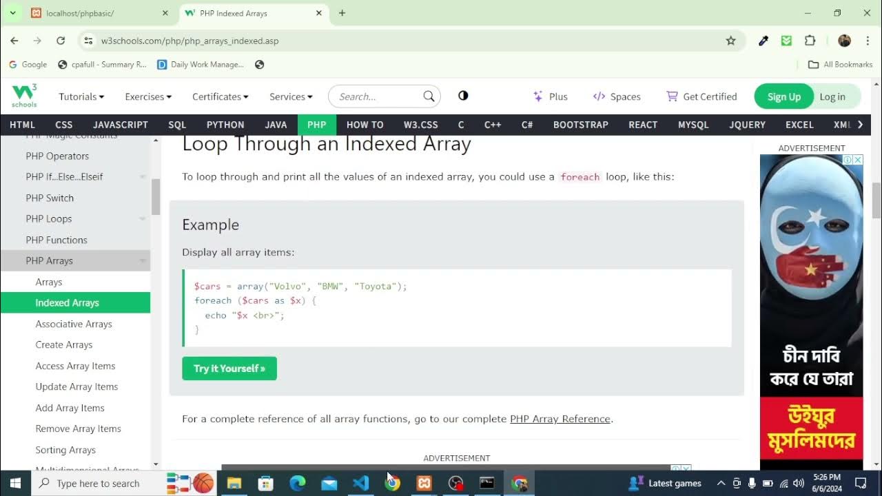 Php Array Assoseative Array Php Loop Foreach Loop Php Condition Bangla Tutorial Youtube
