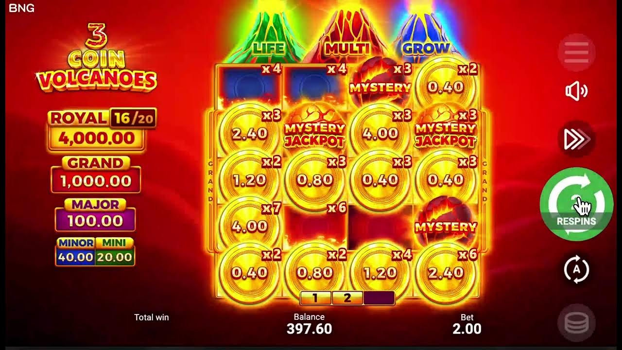 🌋 3 Coins Volcanoes Slot – Huge Bonus Win on 1xCasino! 💰🔥 Promo Code: SLOTS - YouTube