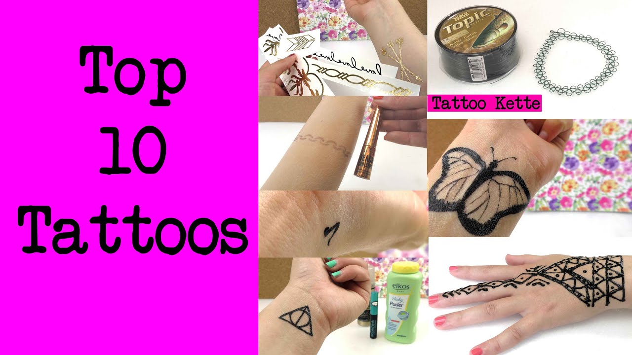 Top 10 Tattoos Video | Das große temporäre Tattoo Video | Unsere 10 ...