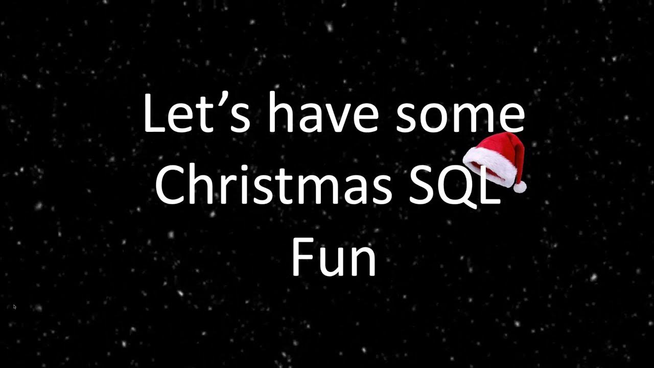 SQL Christmas Fun - YouTube