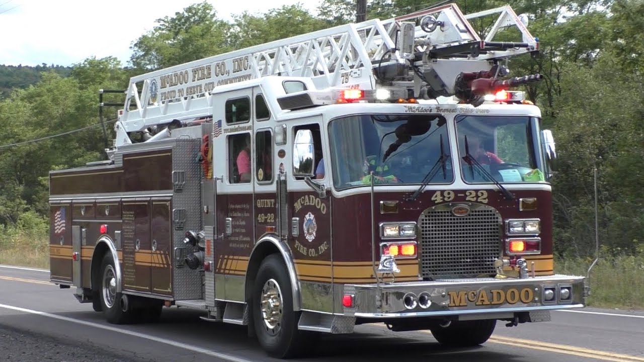 McAdoo Fire Company Quint 49-22 Responding 9/7/19 - YouTube