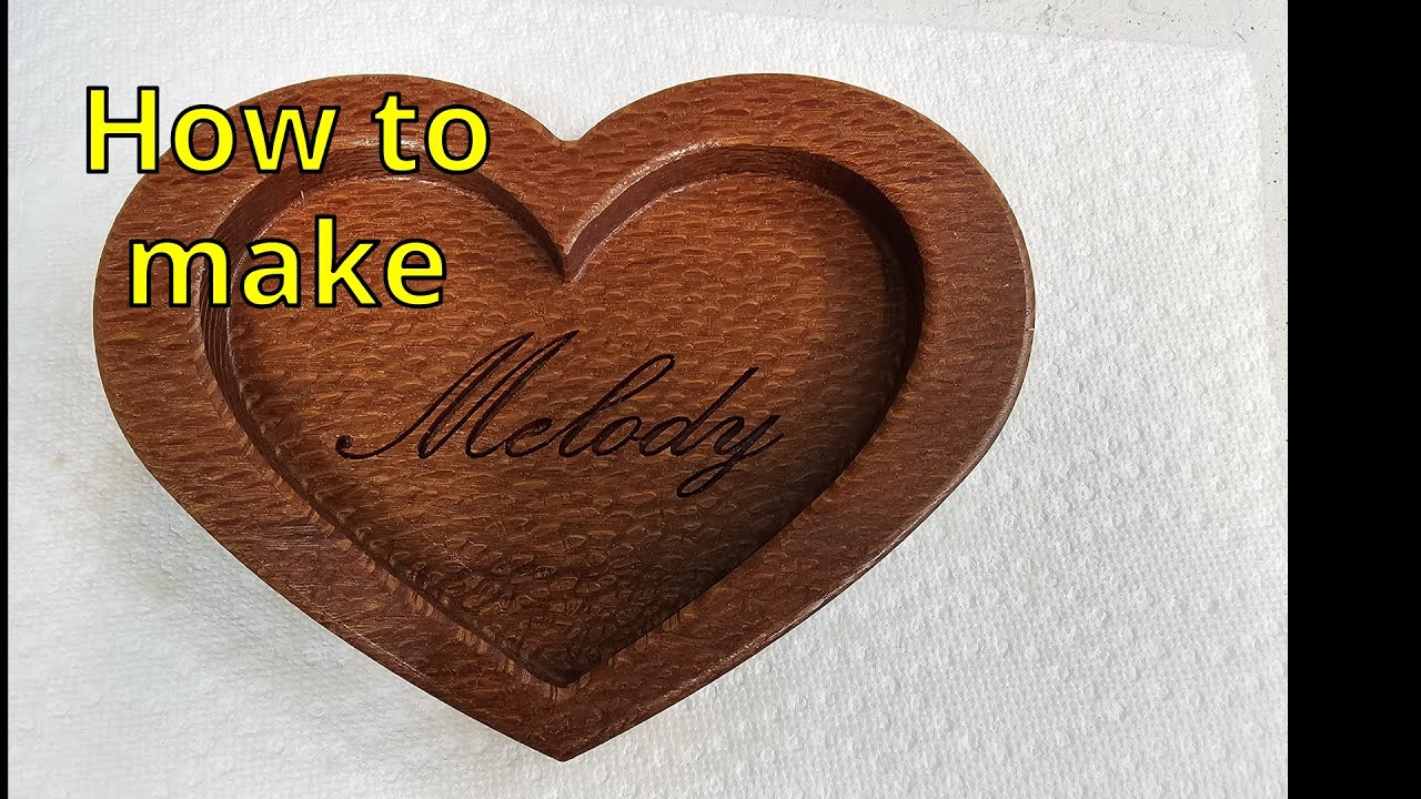 How to CNC a heart shape catch all tray using exotic leopard wood #CNC ...