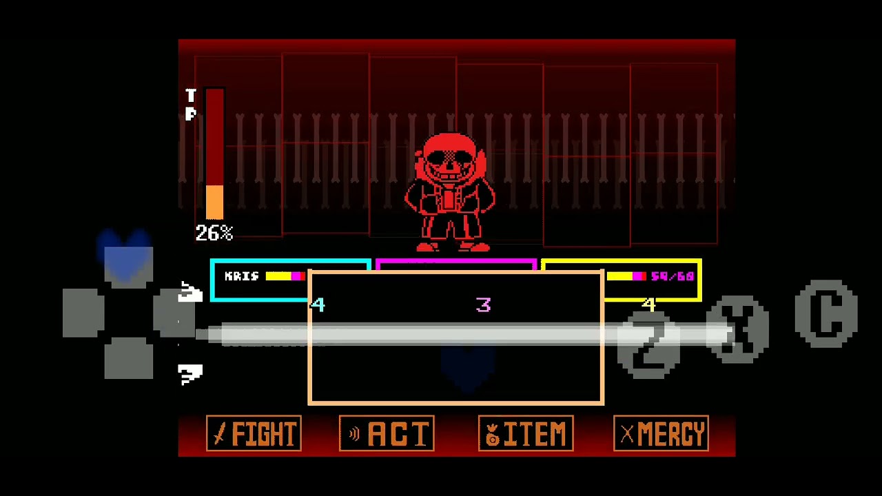 deltatraveler underfell sans Boss Battle(i no hitted the first 5 or 6 ...