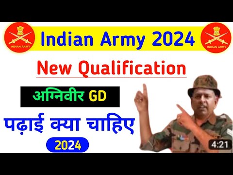 Agniveer army GD Qualification 2024 || Agniveer army GD bharti 2024 ...
