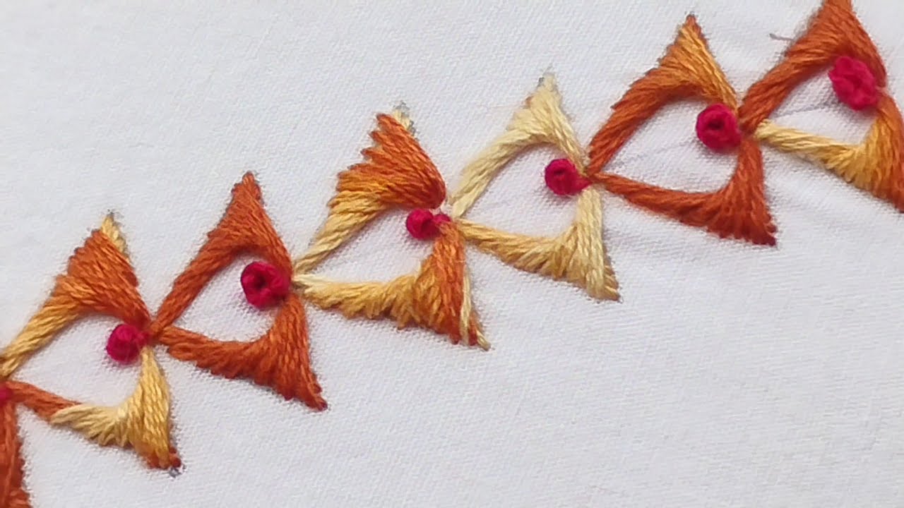 Standard borderline hand embroidery design/lastest borderline ...