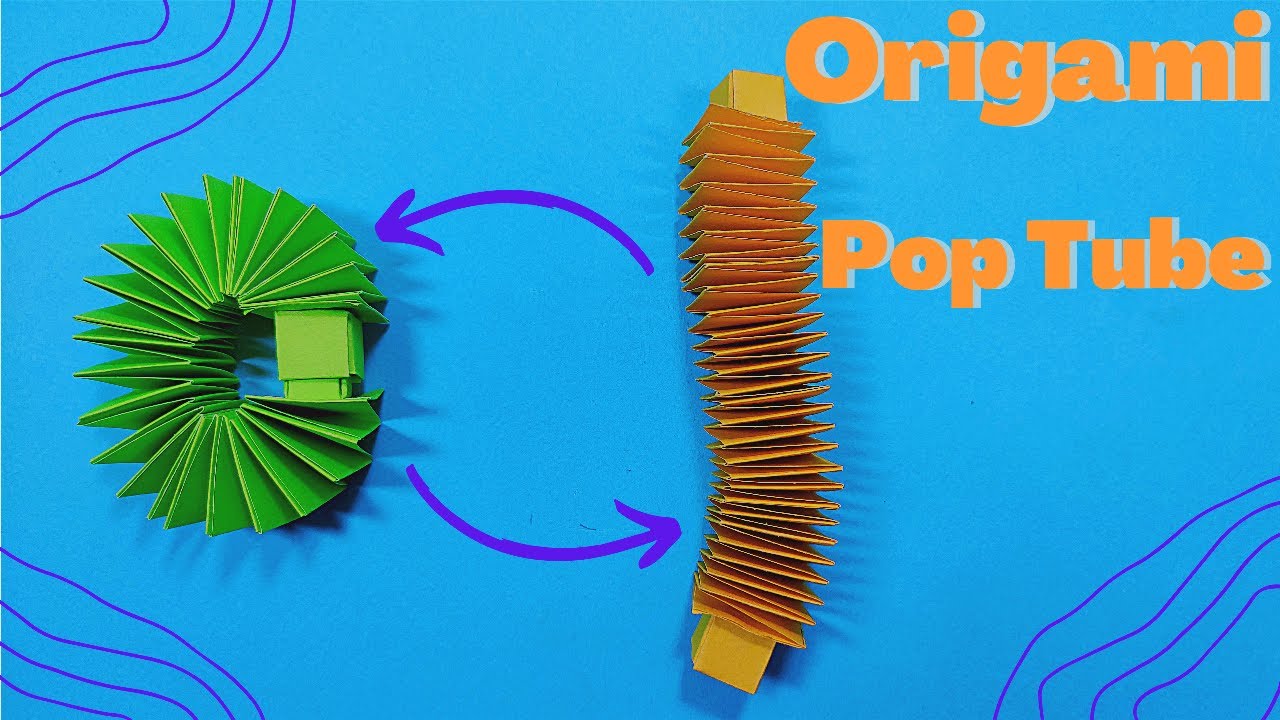 Paper POP TUBE easy. How to make Origami fidget toy - YouTube