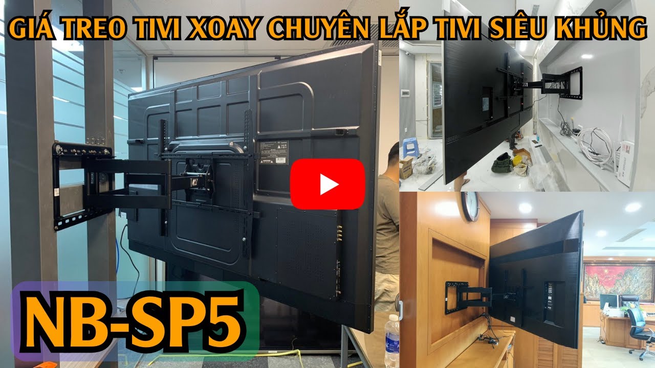 Lắp Đặt Trải Nghiệm Giá Treo Tivi Nhập Khẩu NB-SP5-TECHCENTER-HOANG QUAN - YouTube