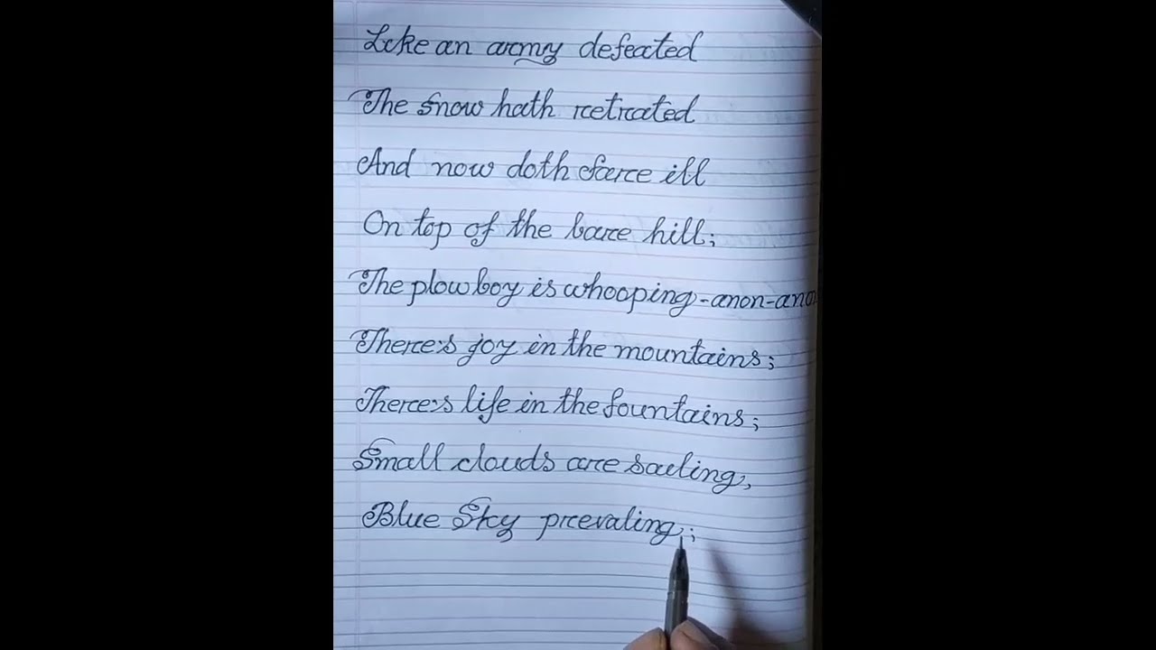 English Cursive Writing Practice For Written In March!!Simple words ...