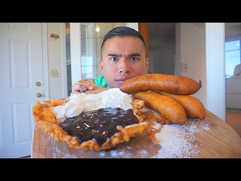 How To Make CORN DOGS & FUNNEL CAKES | RECIPE | MUKBANG | QT
