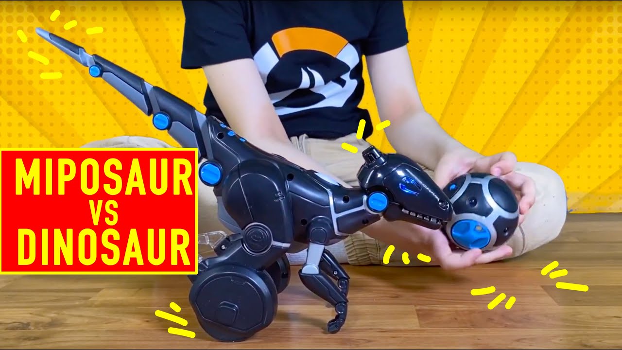 MiPosaur and SmartRobot unpacking. Dinosaurs battle - YouTube