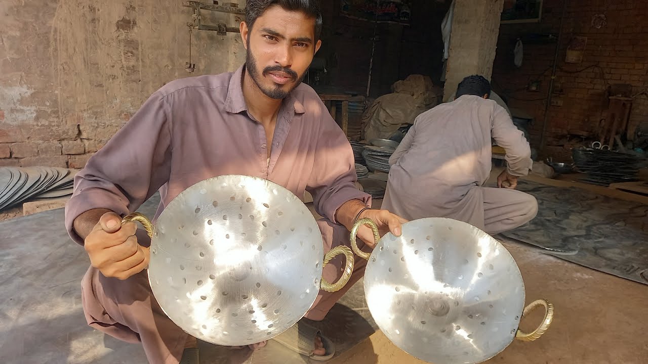Amazing Skills of Making large Iron Fry Pans | Iron Kadai Making For ...
