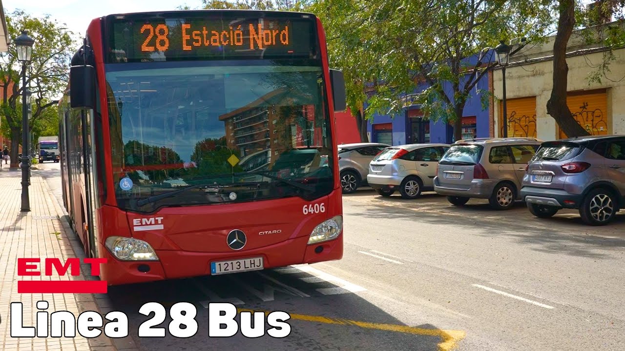 Línea 28 Bus - Valencia, España - Viaje completo - YouTube