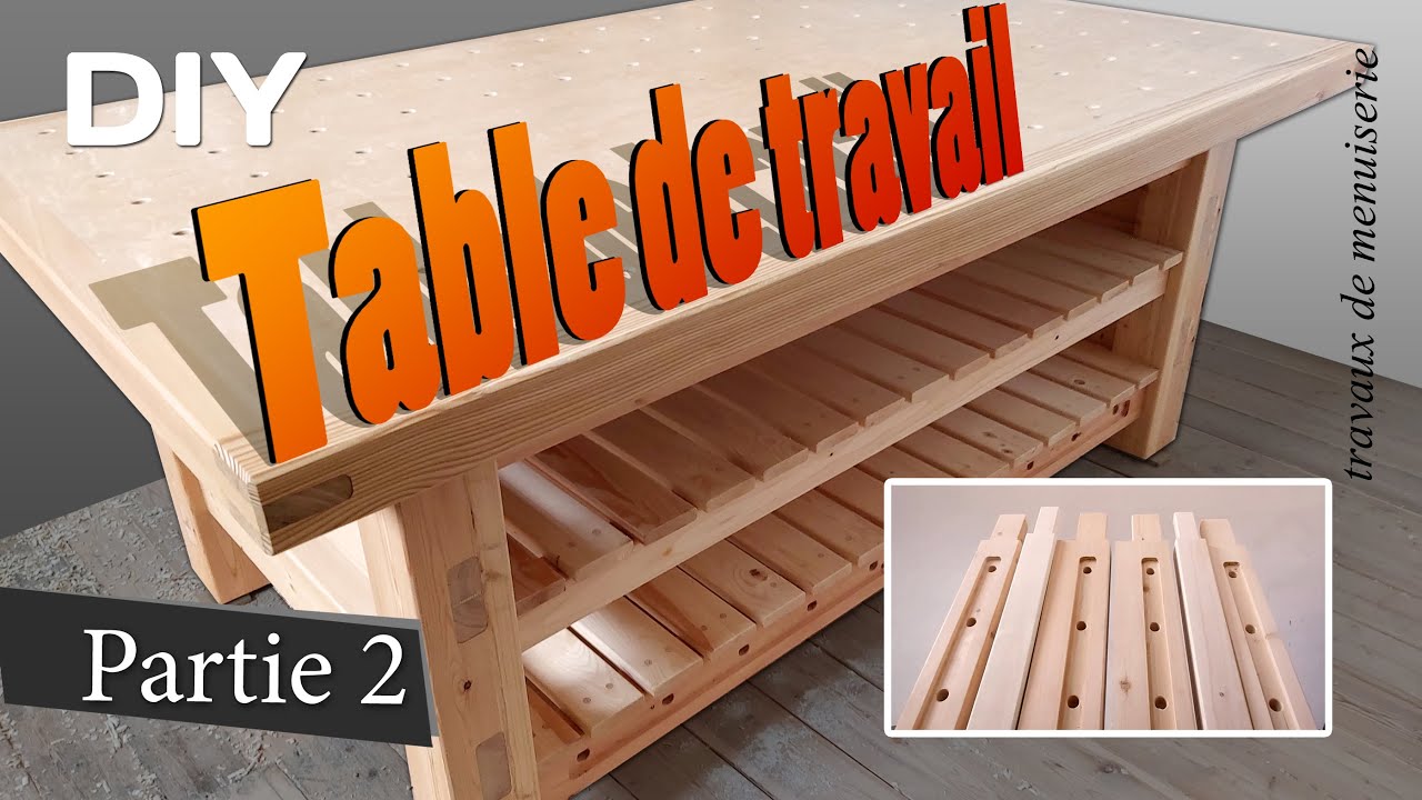 Établi professionnel. Table de menuiserie en bois. Fais le toi-même ...