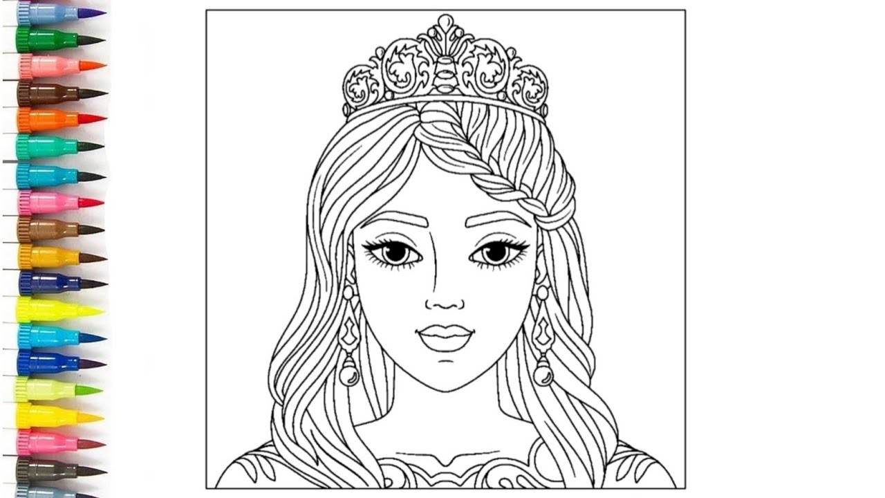 How To draw beautiful princess art,water collar penting ideas new water ...