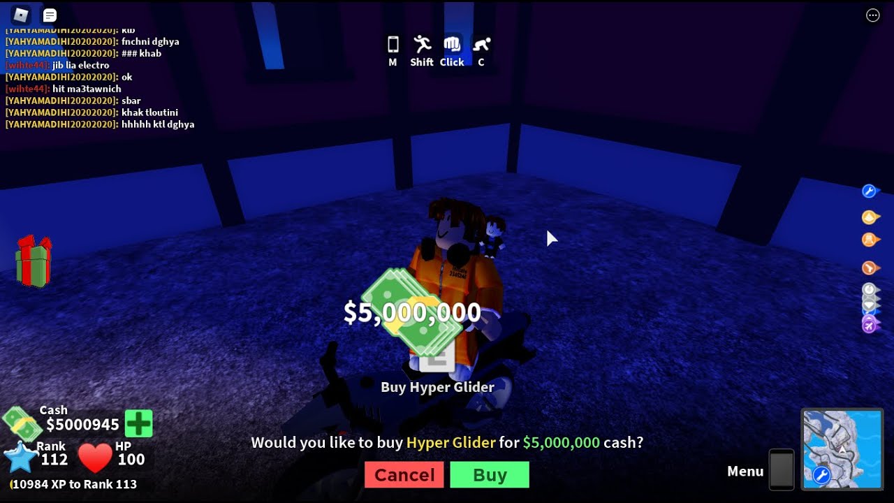 Comprando hyper glider mad city ROBLOX - YouTube
