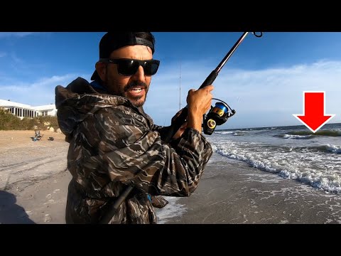 First day of Spring surf fishing and this happened - YouTube
