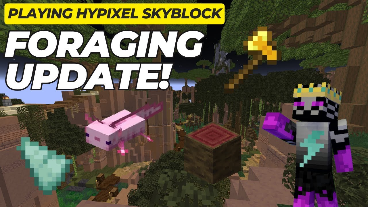 Playing Hypixel Skyblock Foraging Update! - YouTube
