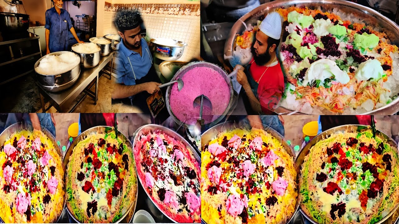 RAMADAN || Best Refreshing Falooda Milk Shake Making ||JUNGLE RABDI ICE ...