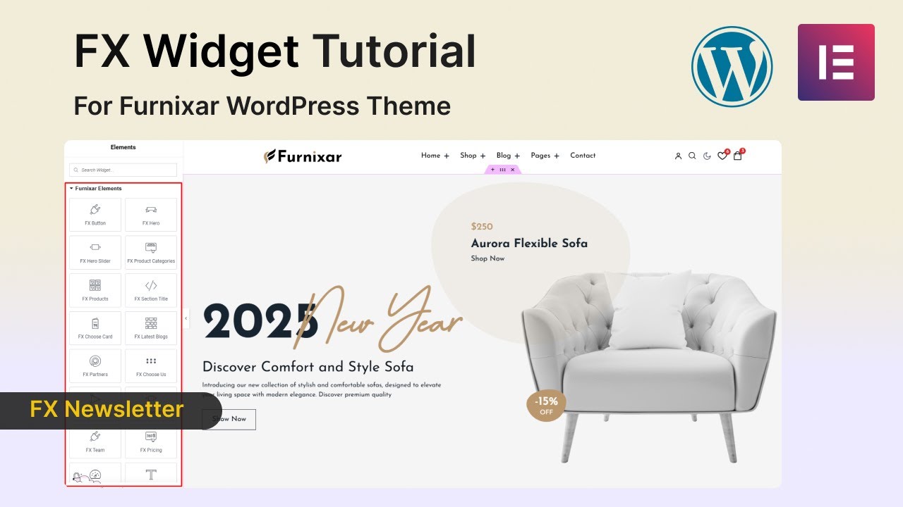How to Create a Newsletter Section Using the FX Newsletter Widget - YouTube