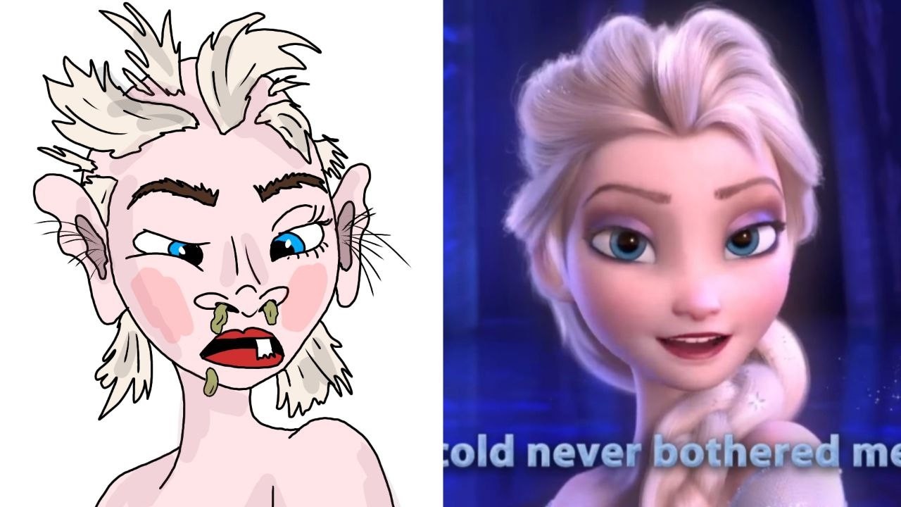 Frozen: Funny Elsa Drawing Meme | Elsa - Let It Go | Disney Frozen 2 ...