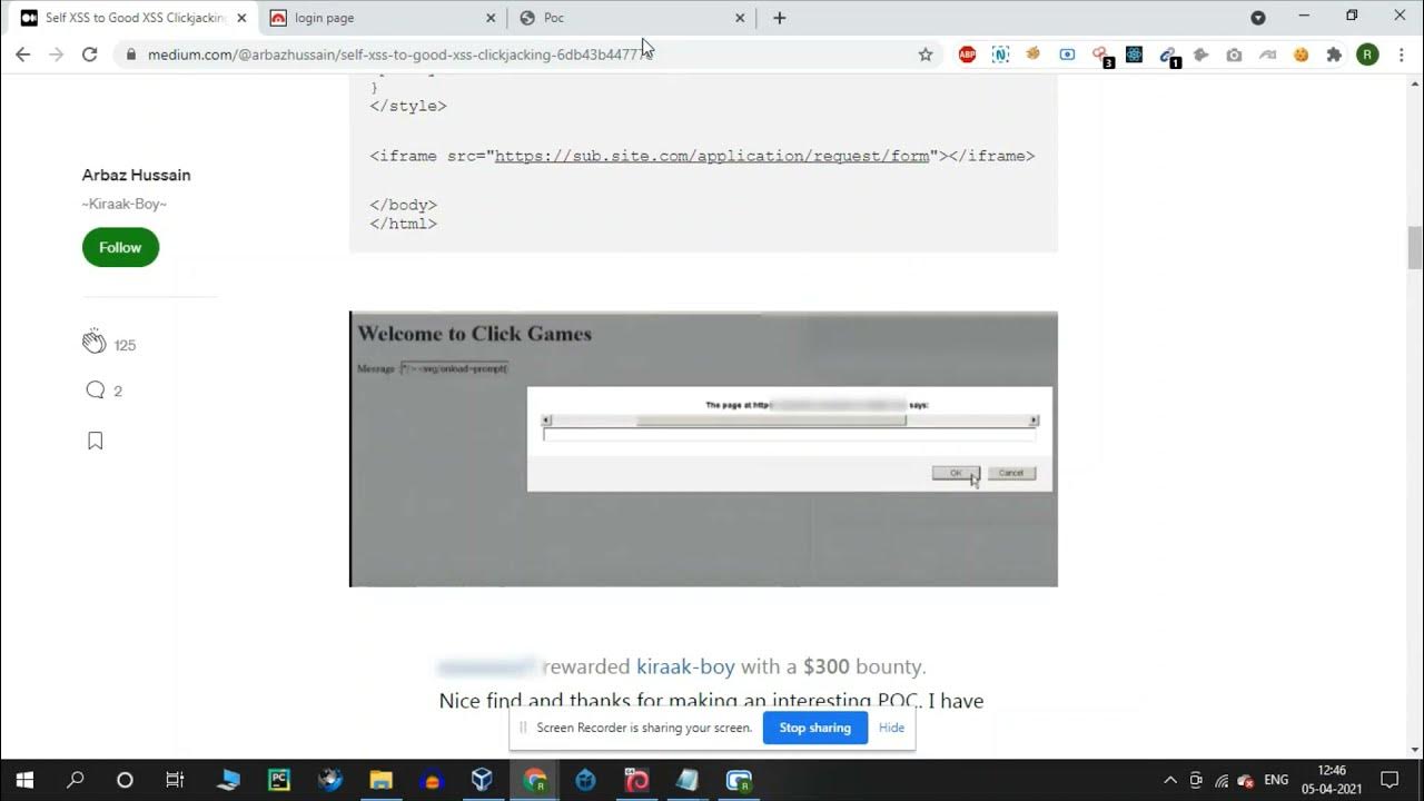 Report-10||Bug Bounty|| Chaining Clickjacking To Self XSS || Tamil || #unluckybughunter - YouTube