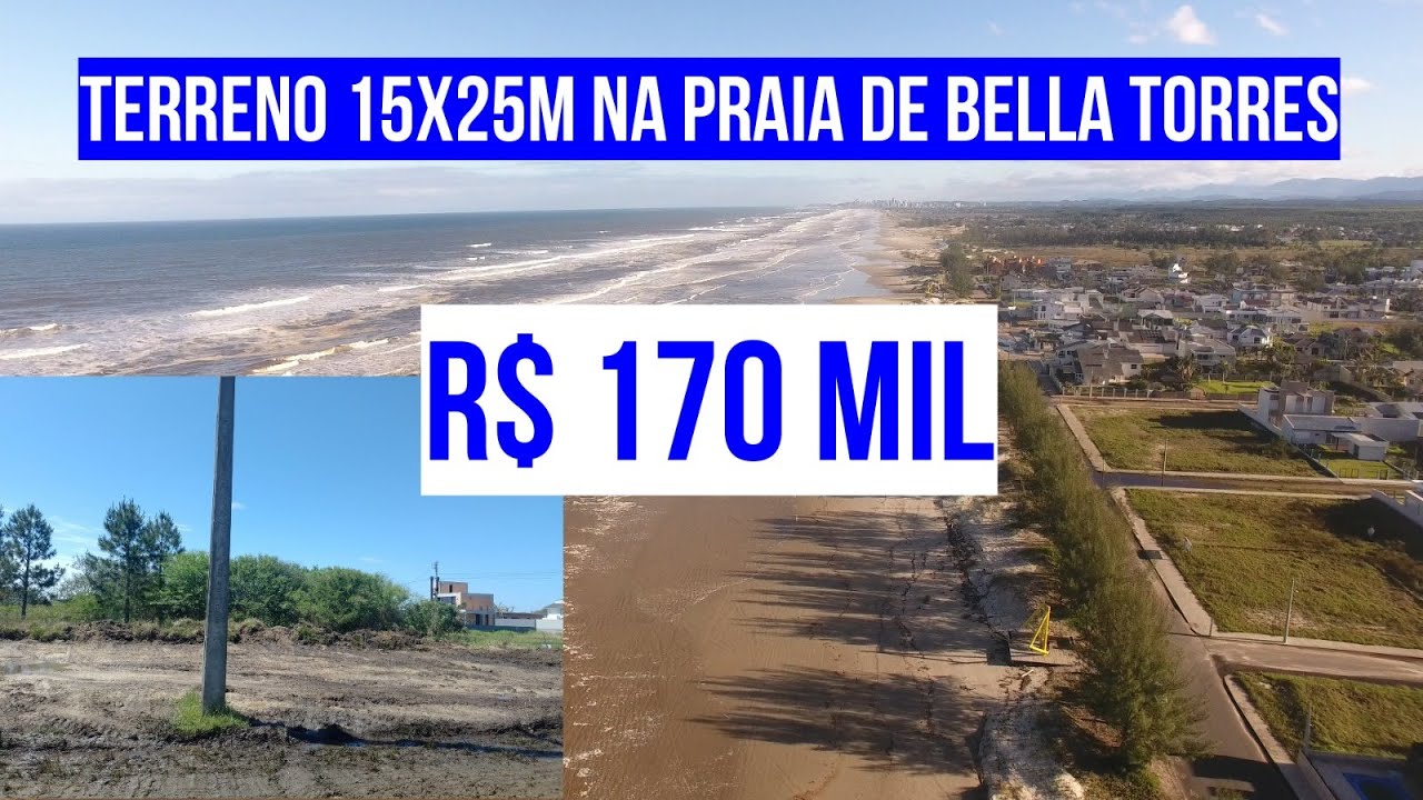 [487]TERRENO NA PRAIA DE BELLA TORRES, ESCRITURADO, DE ESQUINA, MEDINDO ...