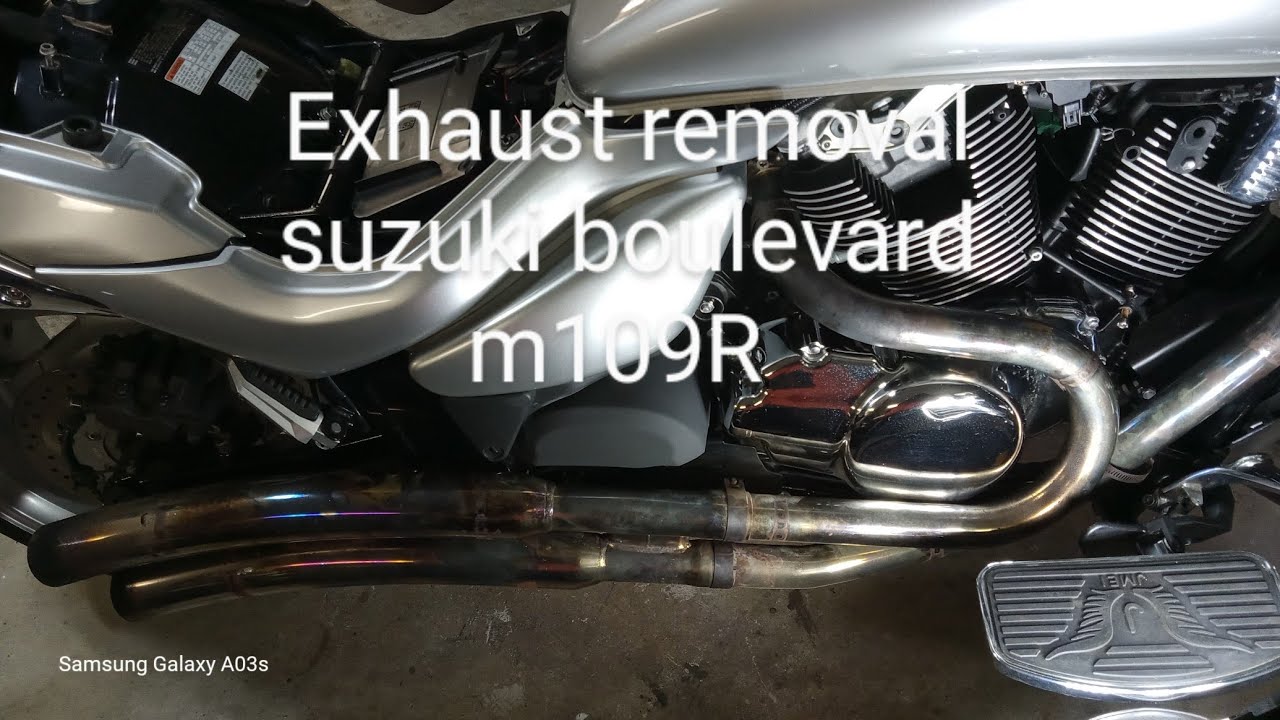 Exhaust heat shield removal Suzuki Boulevard M109R #m109r # ...