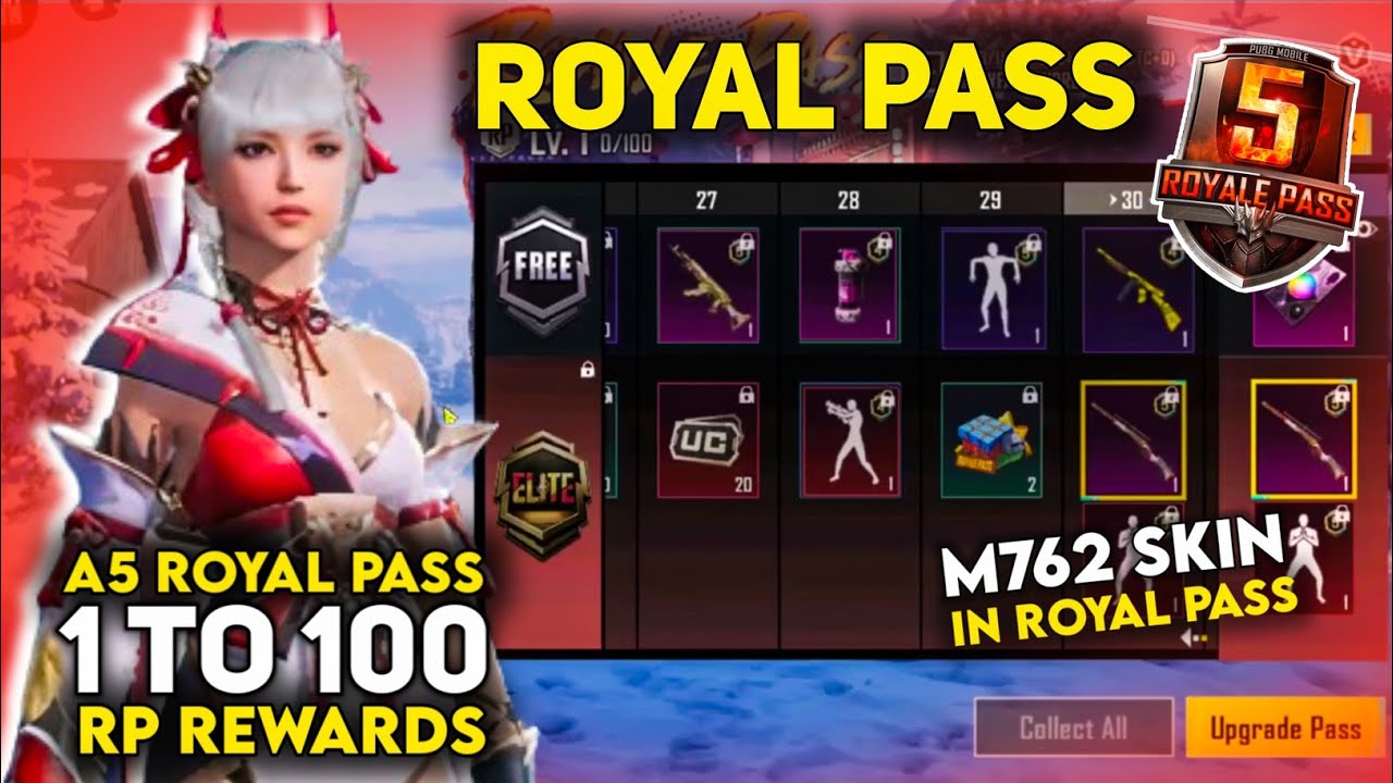Pubg A5 Royal Pass Leaks - A5 1 to 100 Rp Rewards Leaks | A5 Rp Rewards ...