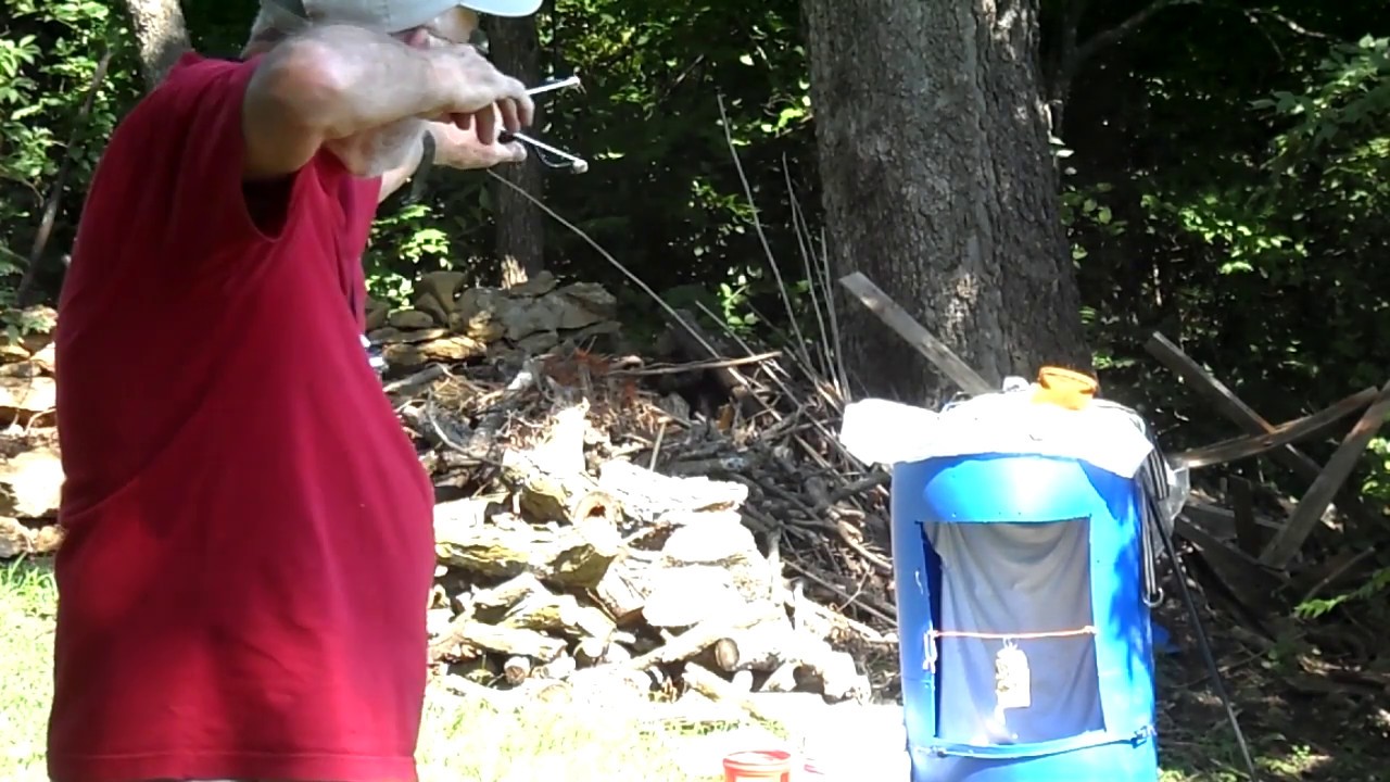 Shooting .177 BBs with a wrist-braced Slingshot - YouTube