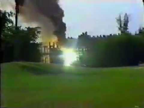 High voltage transformer fire - YouTube