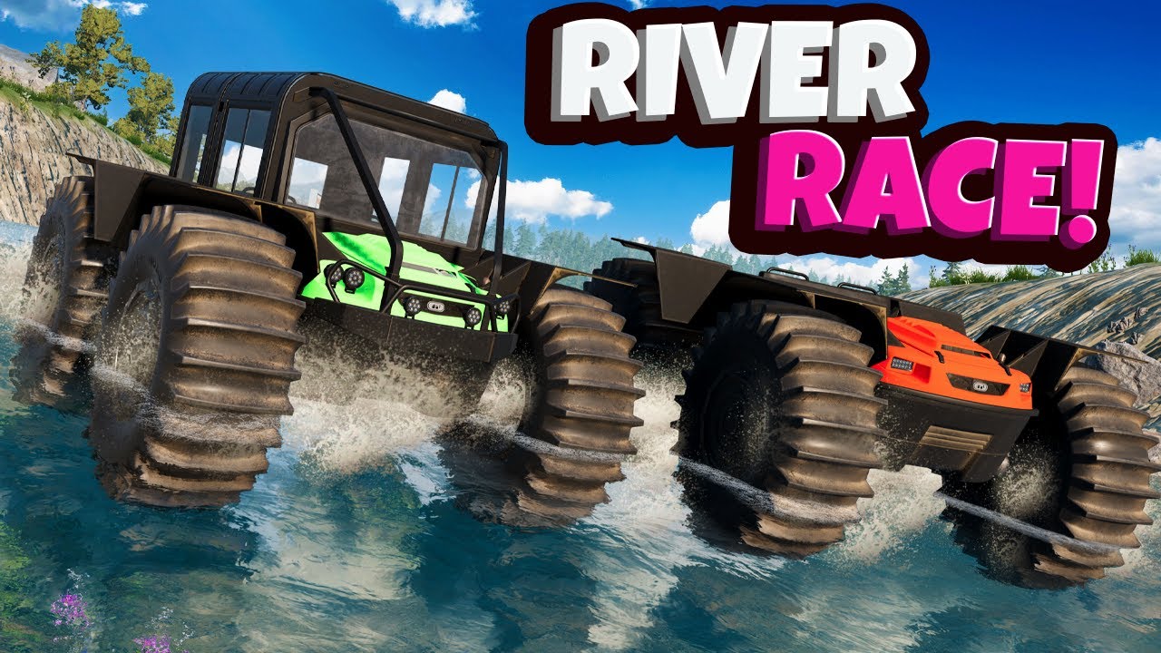 Racing Down DANGEROUS River Rapids in The NEW Vehicle in BeamNG Drive ...