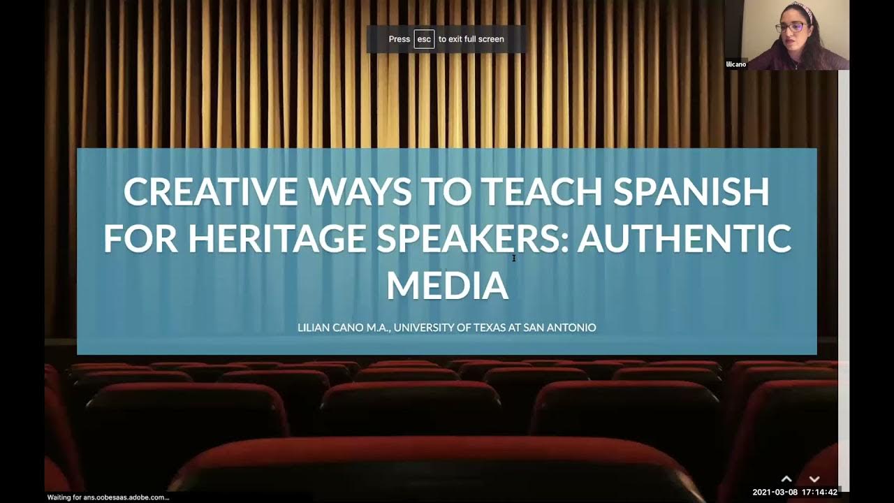 SHL Hangout: Creative Ways to Teach Spanish for Heritage Speakers with ...