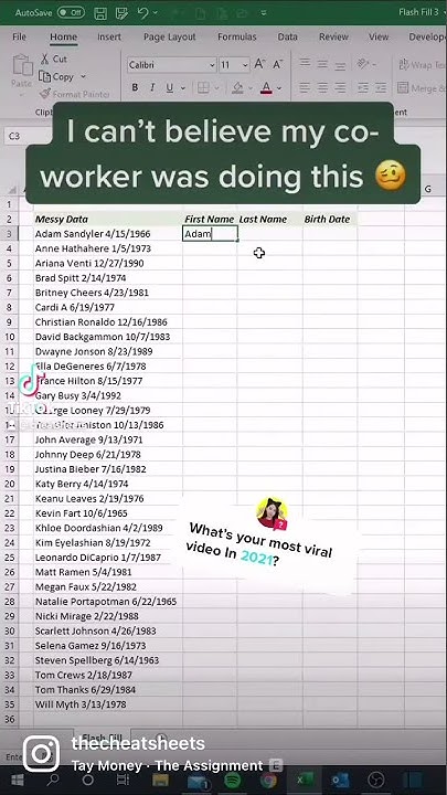 How to use Ctrl + E in Excel - YouTube