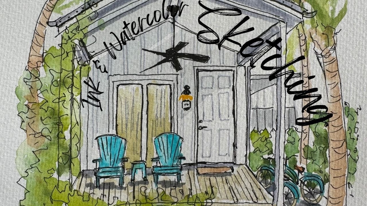 My Daily Ink and Watercolor Sketch Tutorial - YouTube