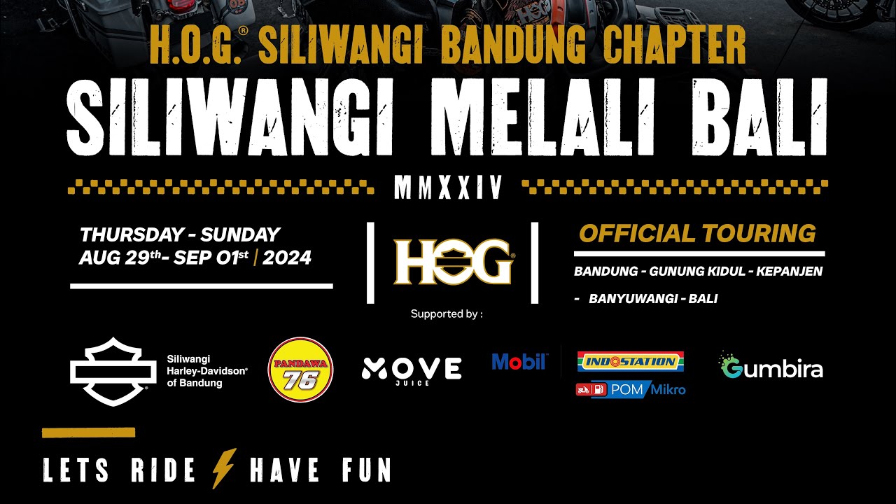HOG Siliwangi Bandung Chapter Melali Bali 29 Agust - 1 Sept 2024 - YouTube