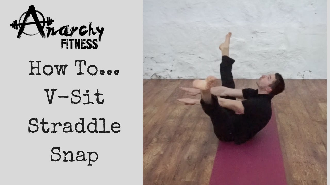 How to perform the V-Sit Straddle Snap (awesome Core exercise) - YouTube