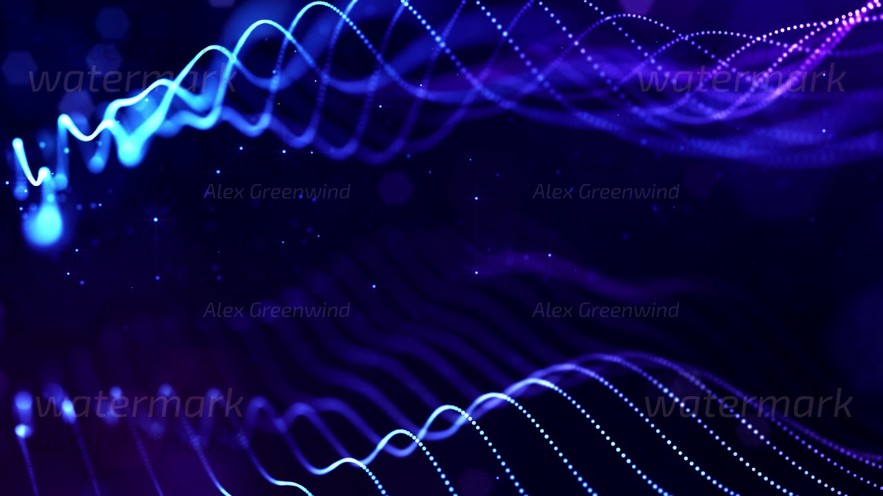 4k looped sci-fi particle background with bokeh and light effects. Glow ...