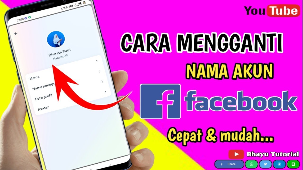 Cara Mengganti Nama Akun Facebook Terbaru || #facebook #fb #gantinama #tutorial # ...