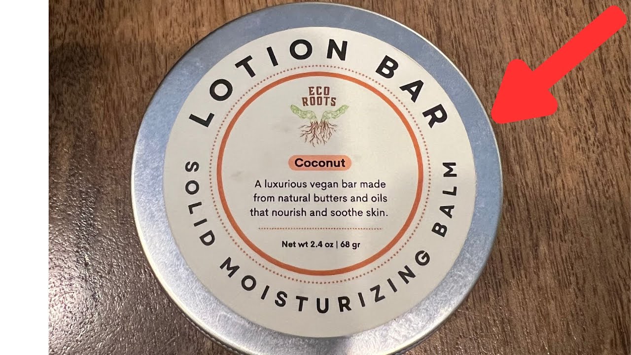 ECO ROOTS Waterless Coconut Solid Lotion Bar, Natural Ingredients ...